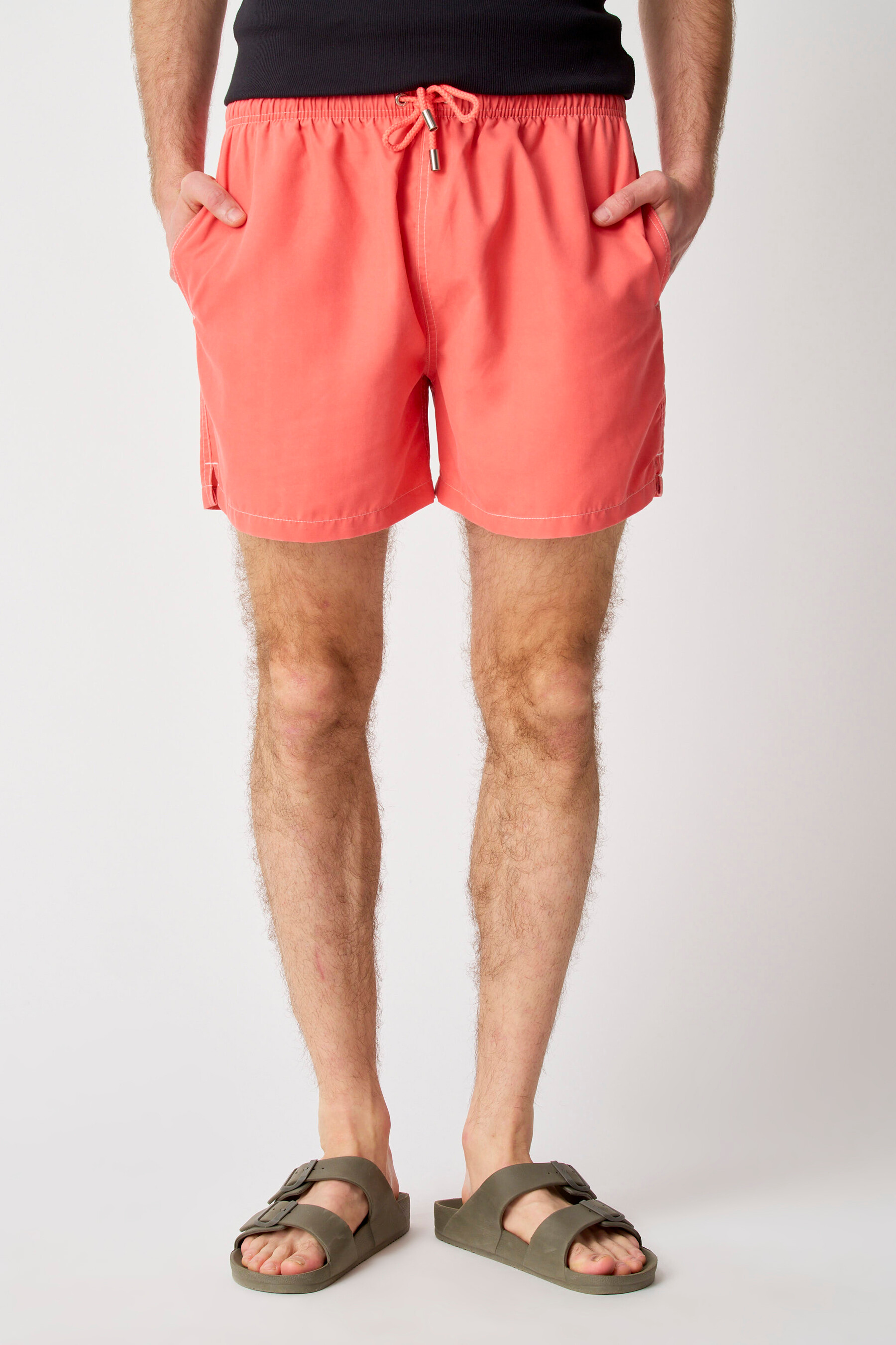 Heren tops beachwear zwemshort Oranje - Bruce & Butler - BRB241MT 001_MIGHTY CORAL | ZEB